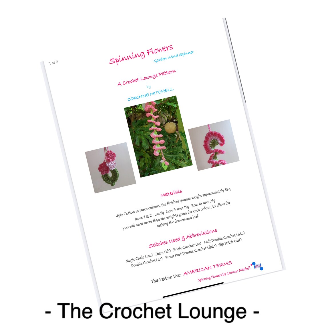 Windspinner Crochet Spinning Flowers Garden Wind Spinner - Etsy