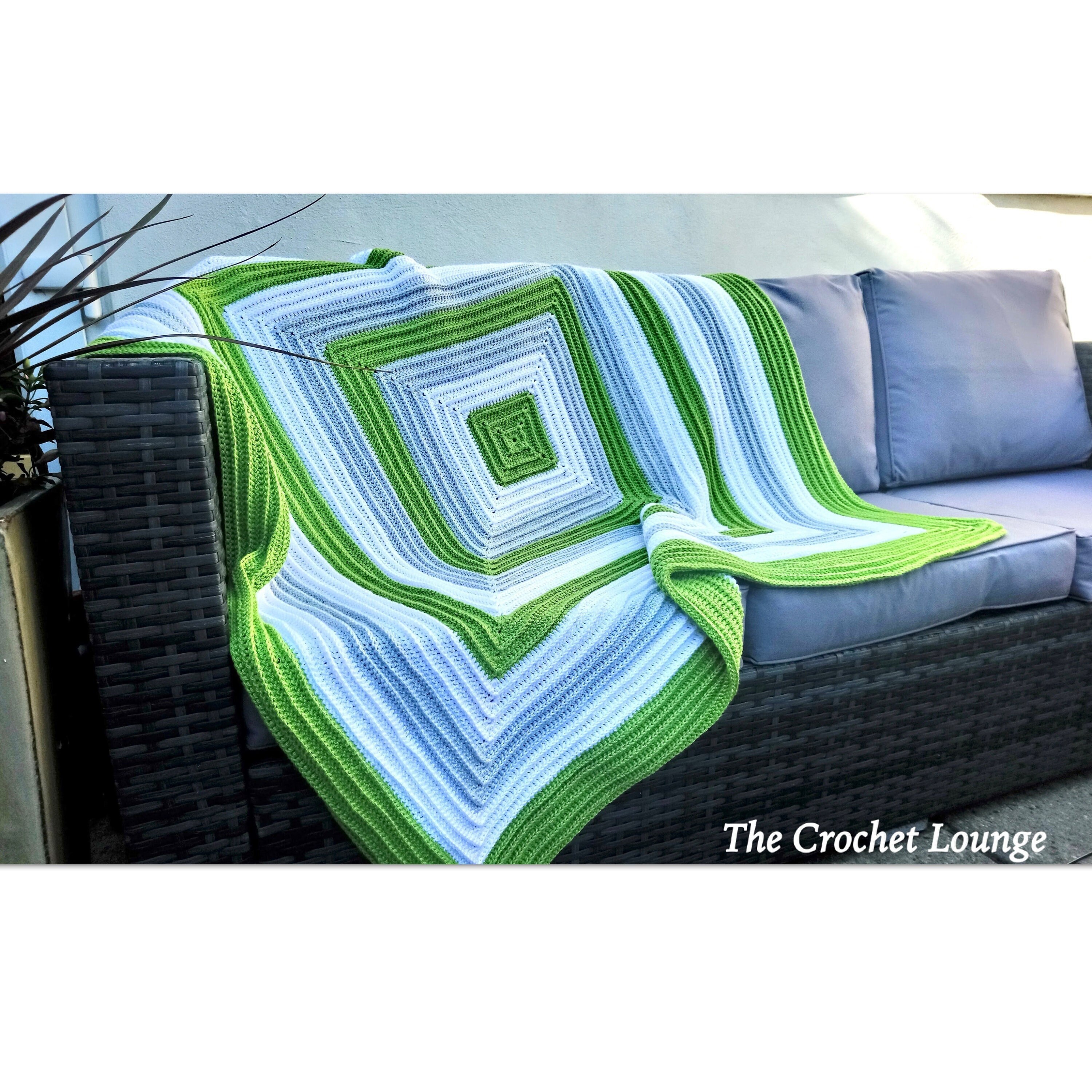 Amalfie Coast Crochet Blanket Pattern: Easy Cotton Blanket (PDF ...