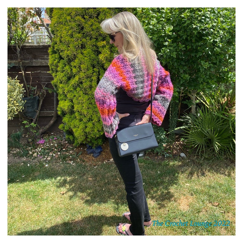 Crochet Pattern Shrug Easy to Make Sophia Long Sleeve Crochet - Etsy