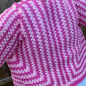 Crochet V Stitch Hexagon Cropped Cardigan - Etsy