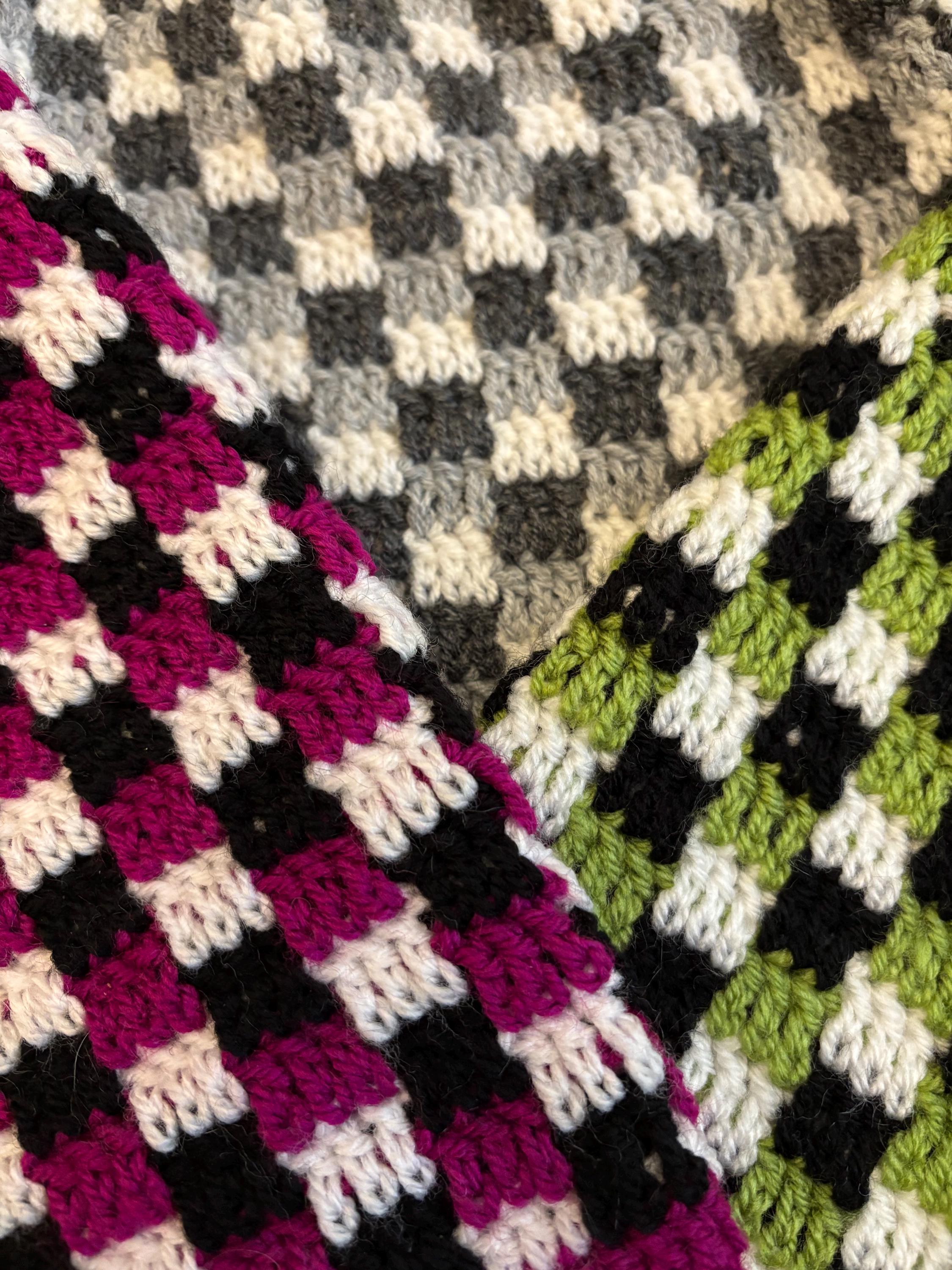 Retro Crochet Miniskirt Interlocking Block Stitch - Etsy