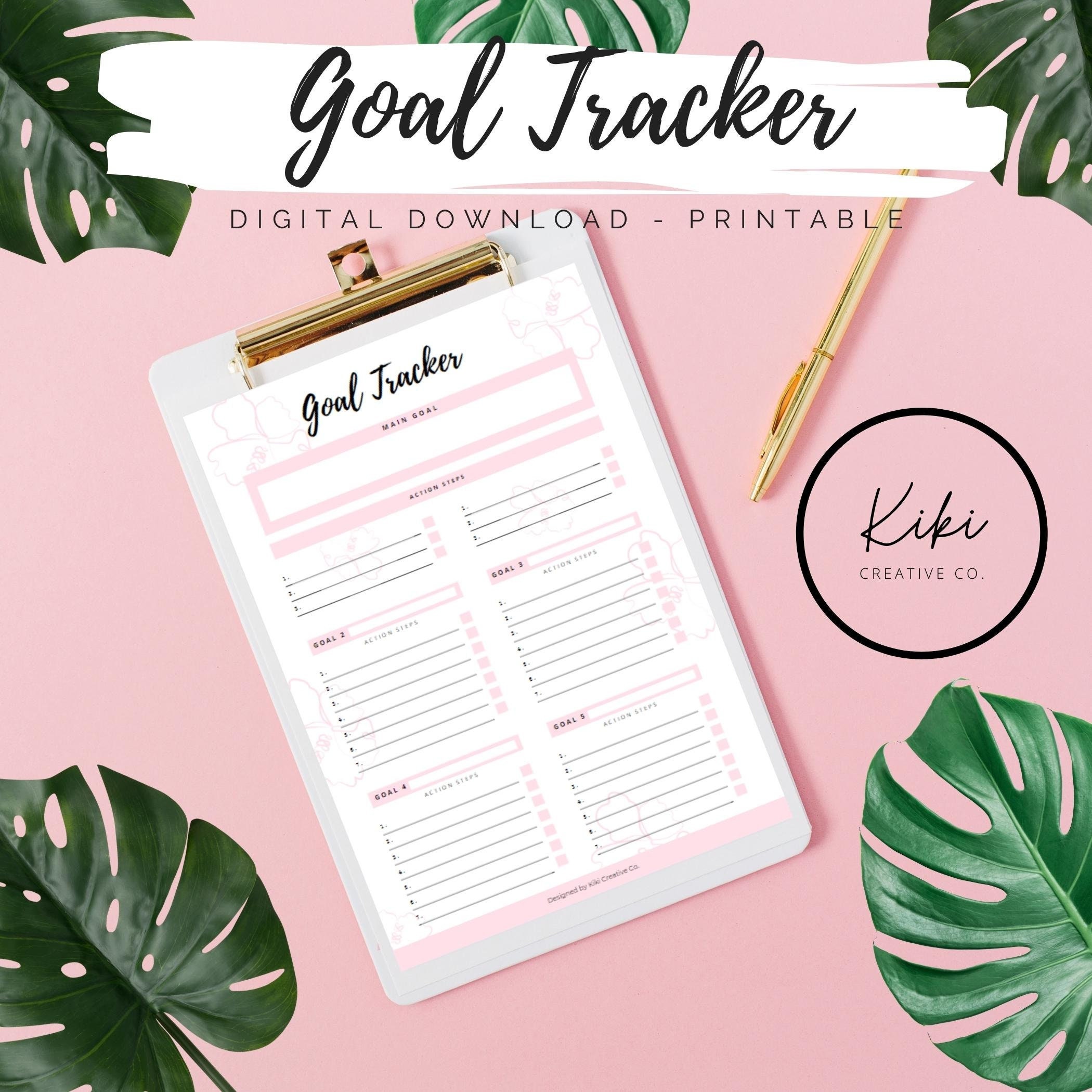 Goal Tracker, Goals, Tracker, Goals Chart Daily, Weekly, Monthly Goal ...