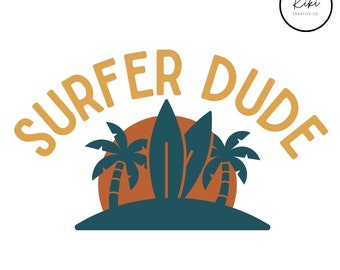 Little Surfer Dude Png | Surfer Dude Png | Png | Nursery Decor | Surf ...