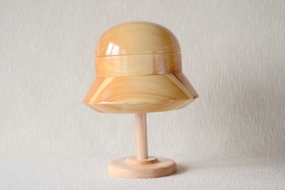 Wooden Cloche Hat Block Set With Hat Block Stand 4S - Etsy