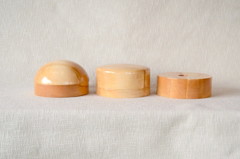 Crown Hat Block SET 2 - Hat Making Block Set - Millinery Tools - Wooden ...