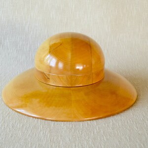 Wooden Hat Block Set With Wide Brim Block - Hat Block Set 18R - Cartwheel Brim Block - Millinery ...