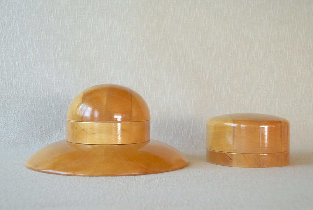 Wooden Hat Block Set 20 - Hat Block Set With Wide Brim Block - Wide ...