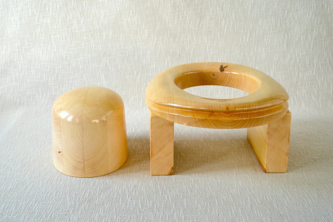 Wooden Hat Block Set With Open Crown Block and Up-turned Brim Block OV ...