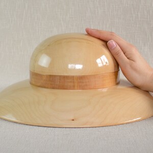 Wooden Hat Block Set With Wide Brim Block - Hat Block Set 18R - Cartwheel Brim Block - Millinery ...