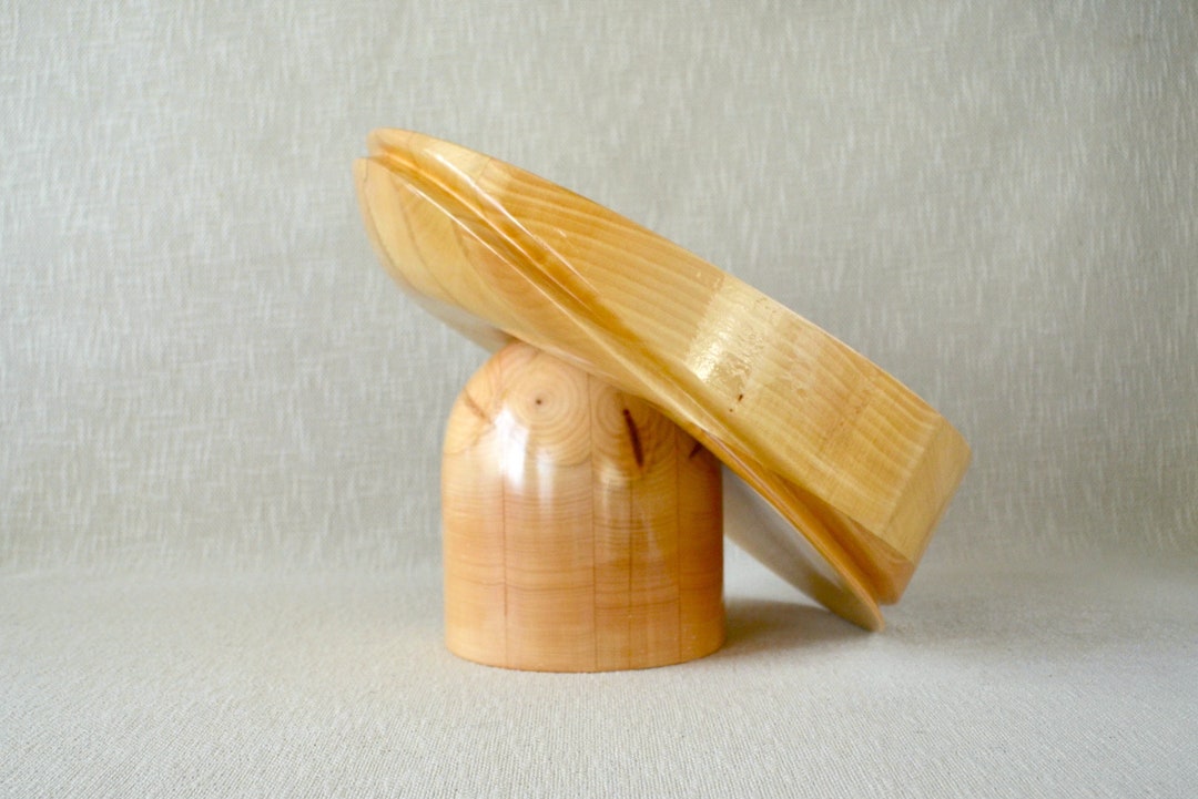 Saucer Fascinator Hat Block ELIZABETH - Wooden Hat Making Block - Hat Making - Percher Hat Block ...