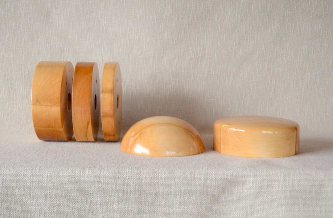 Crown Hat Block SET 2 - Hat Making Block Set - Millinery Tools - Wooden ...