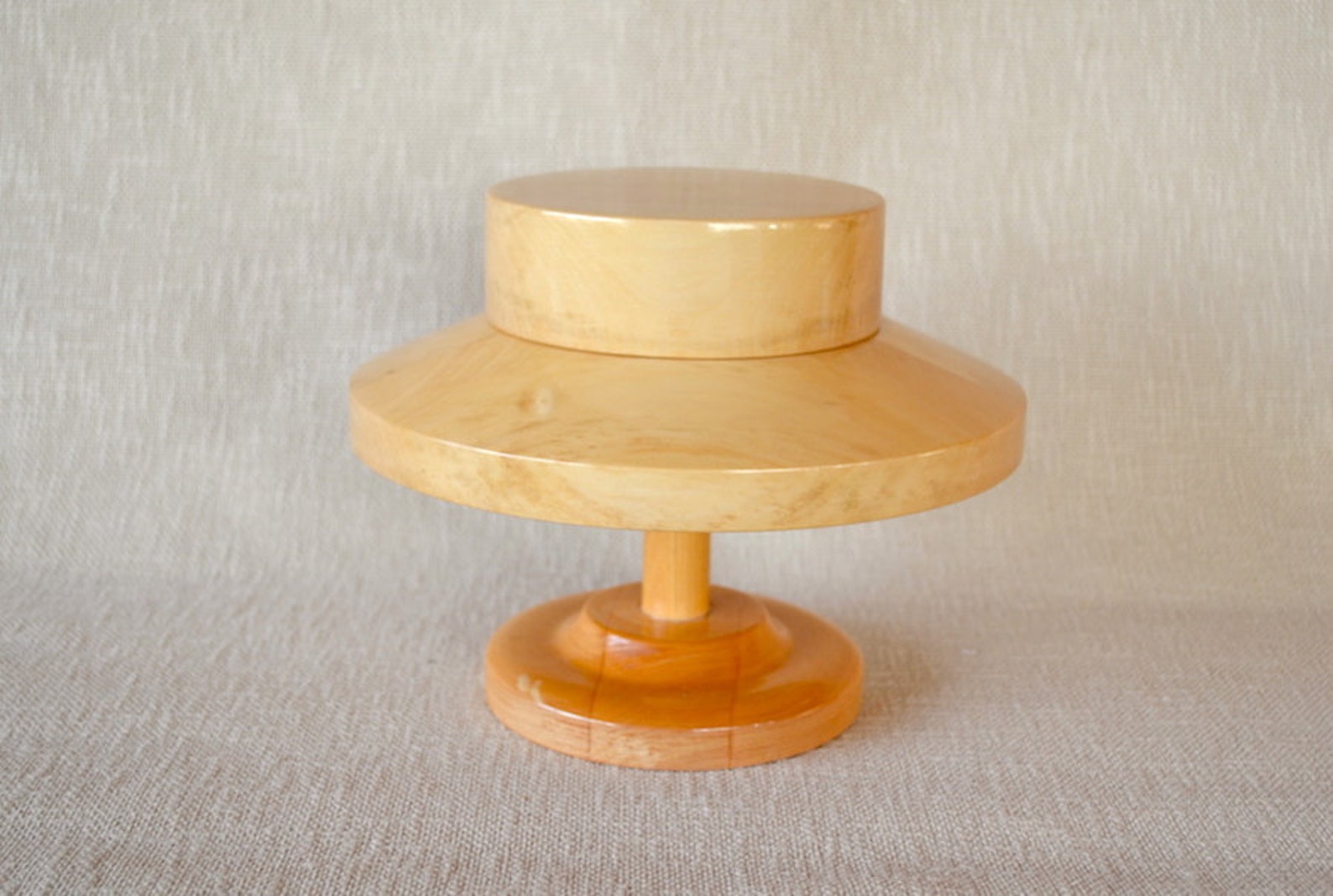 Wooden Mini Boater Hat Block Set 17S - Summer Hat Brim Block Set - Two ...