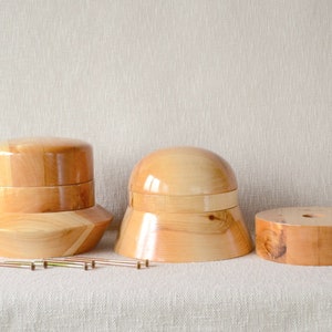 Deluxe Cloche Hat Block Set 8 - Double Brim Block - Cloche Hat Blocks - Flapper Hat Making ...