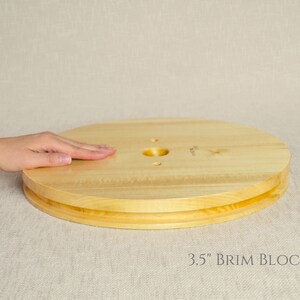 Flat Brim Block BB13 - 3.5" or 2.5" Wide Brim - Boater Brim Block ...
