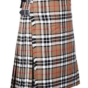 Scottish Men's Kilt Traditional Highland Dress Thomson Camel Tartan ...