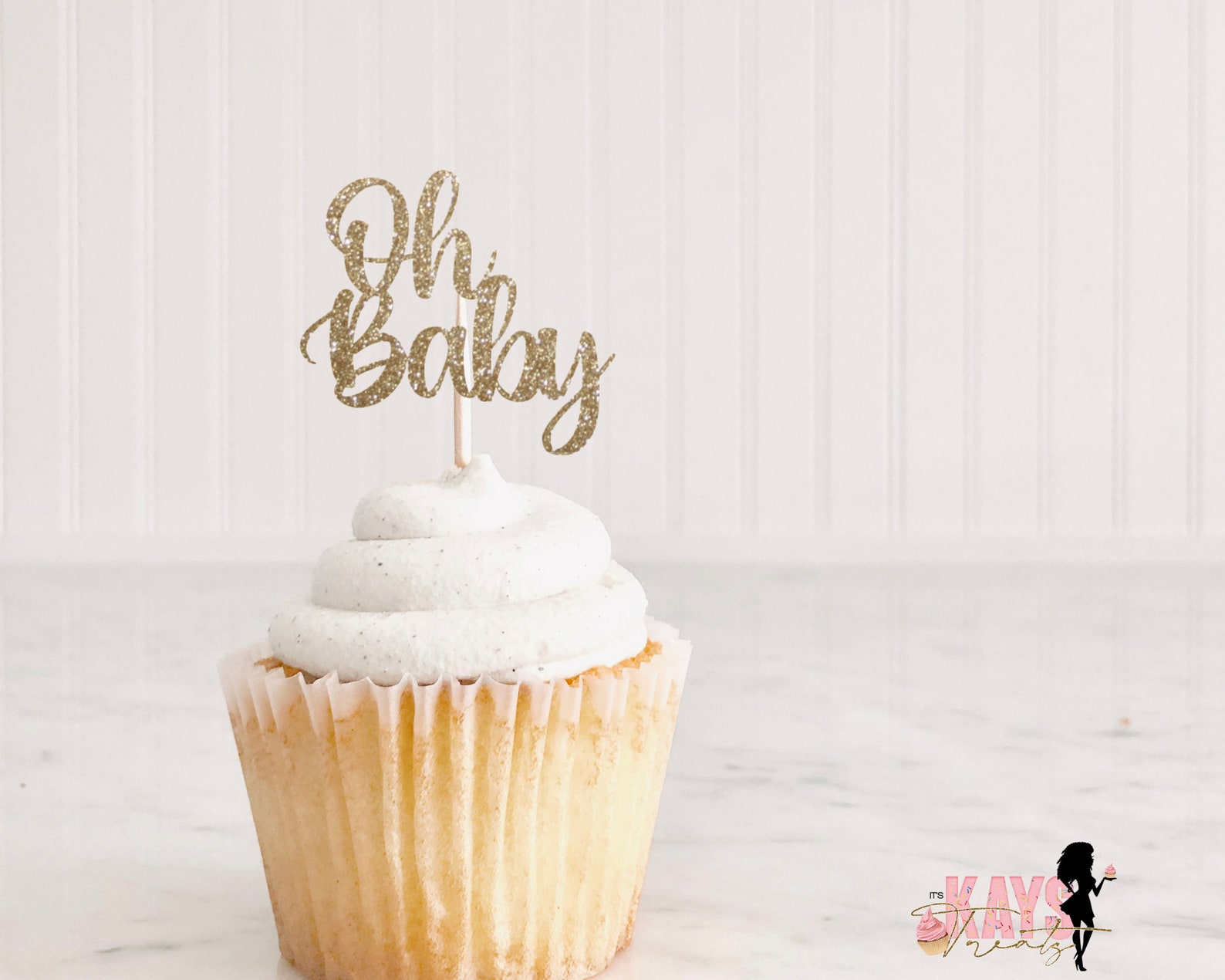 Baby Shower Cupcake Toppers, Oh Baby Toppers, Baby Shower Decor, Baby ...