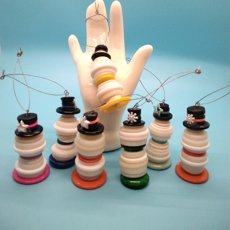 Button Snowman - Etsy