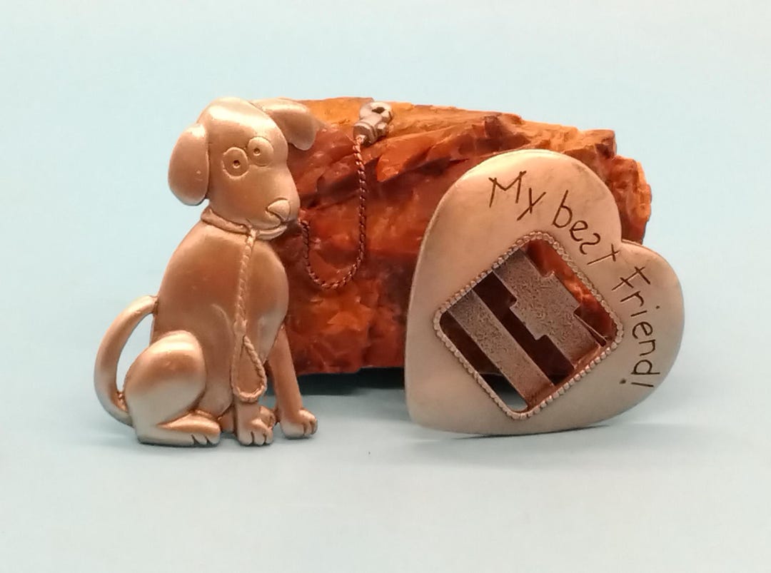 Vintage JJ Pewter Dog & Heart Photo Frame Brooches, 1980s - Etsy