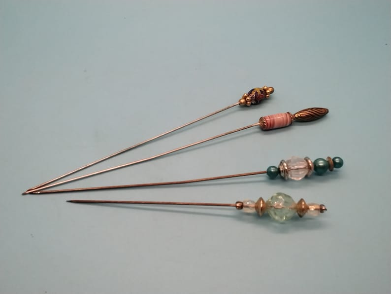 Vintage Beaded Hat Pins, Cloisonne, Glass, MCM 1950s, Choice of Four - Etsy