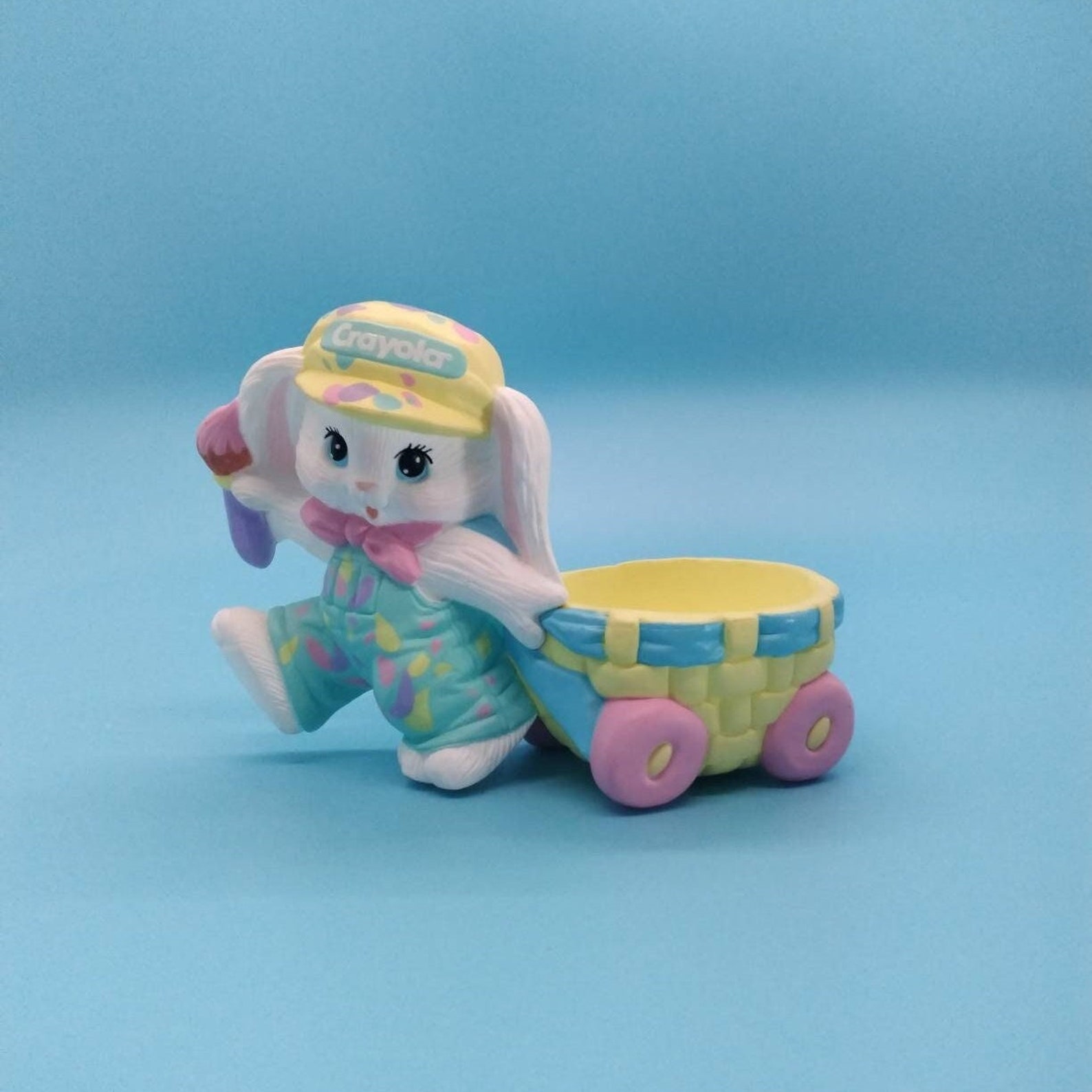 Vintage Crayola Easter Bunny Figurine, Pastel Colors, 1990s Hallmark ...