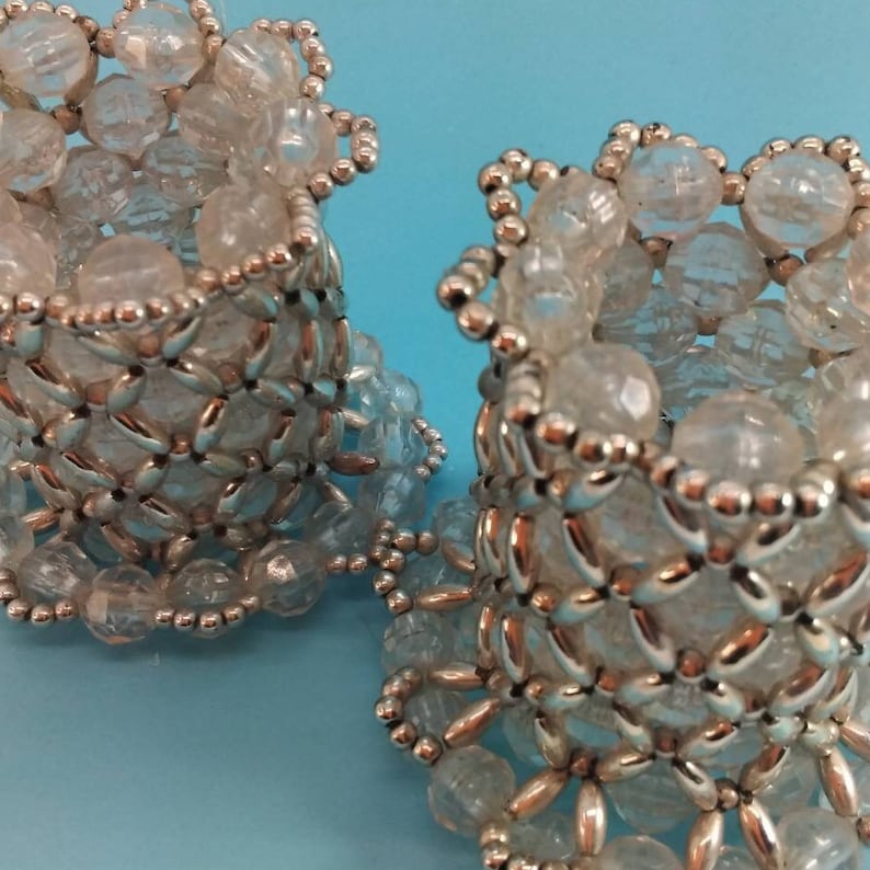 Bead/sequence, Candle Holders, Beaded, Clear Faceted Acyrlic Spheres ...