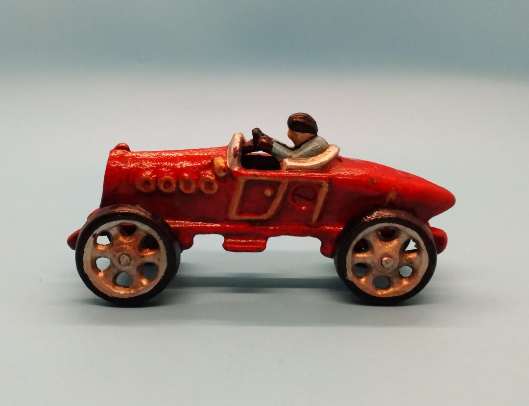 Toy, Car, Racing Car, Speedster, Open Top Racer, Cast Iron, Boat Tail ...