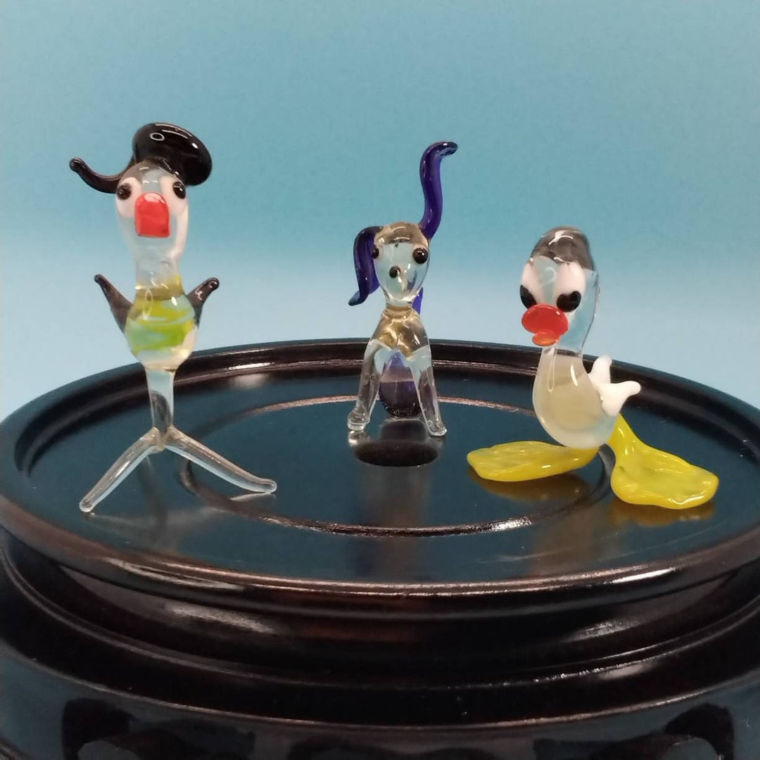 Art Glass, Mini Animals, Birds, Dog, Lampworks, Applied Glass, Fused ...