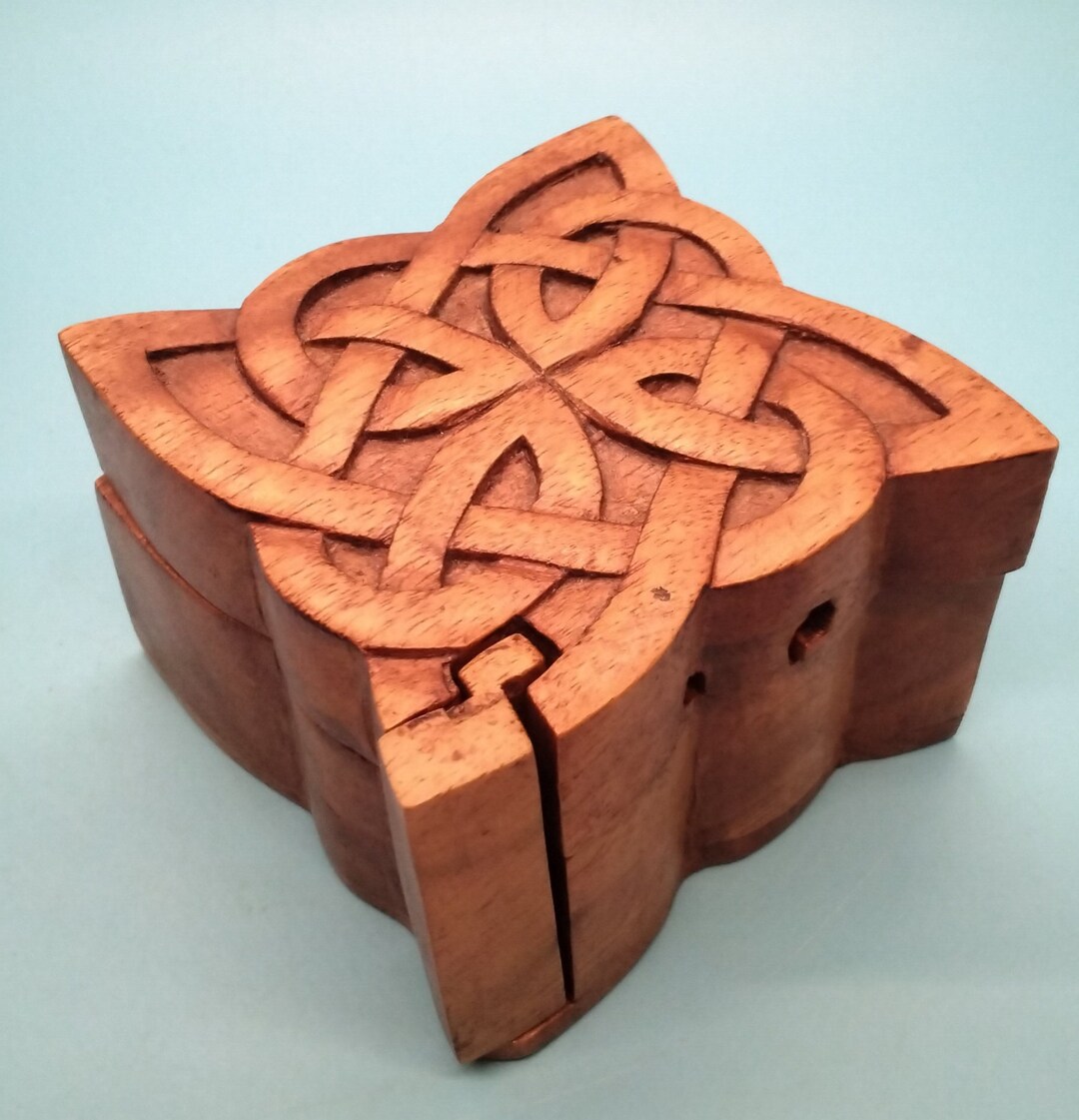 Toy, Puzzle Box, Wooden Puzzle Box, Celtic Themed Puzzle Box, Engraved ...