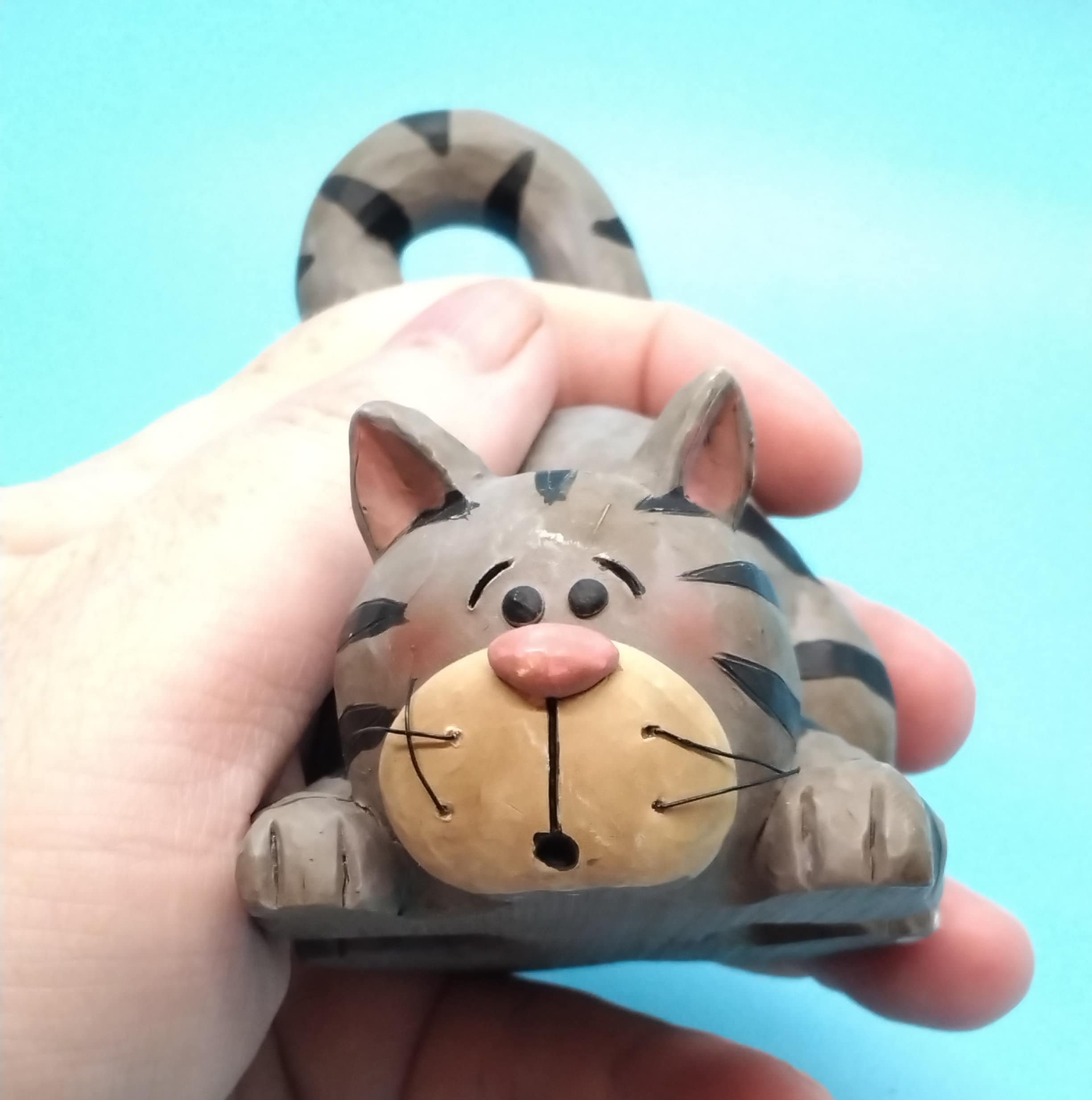 Vintage Suzi Ceramic Cat Figurine, Gray Striped Playful Pose, 1980s - Etsy