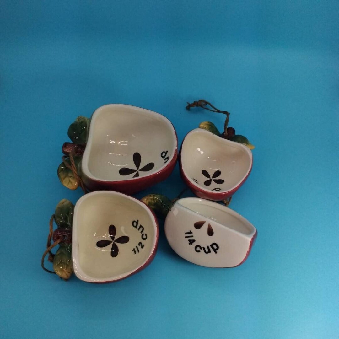 Home Decor, Baking Tools, Novelty Measuring Cups, Ceramicapple Peices ...
