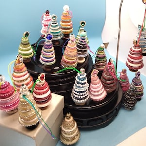 Handmade by Me, Button Christmas Trees, Button Ornaments, Button Holiday Decorations, Assorted ...
