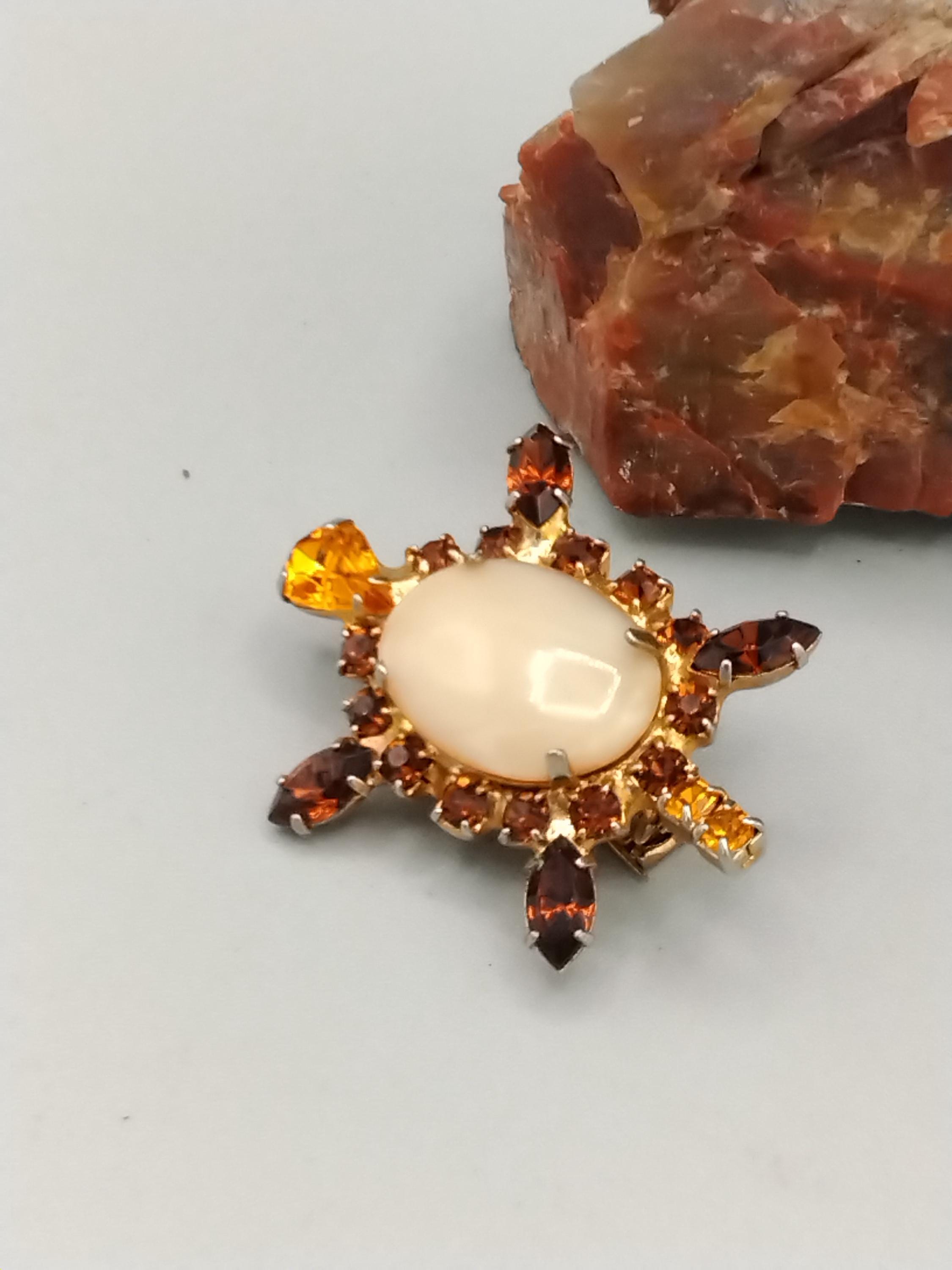 Vintage Jeweled Turtle Brooch, Rhinestone Cabochon, 1950s Style - Etsy