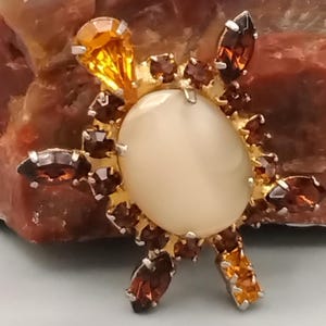 Vintage Jeweled Turtle Brooch, Rhinestone Cabochon, 1950s Style - Etsy