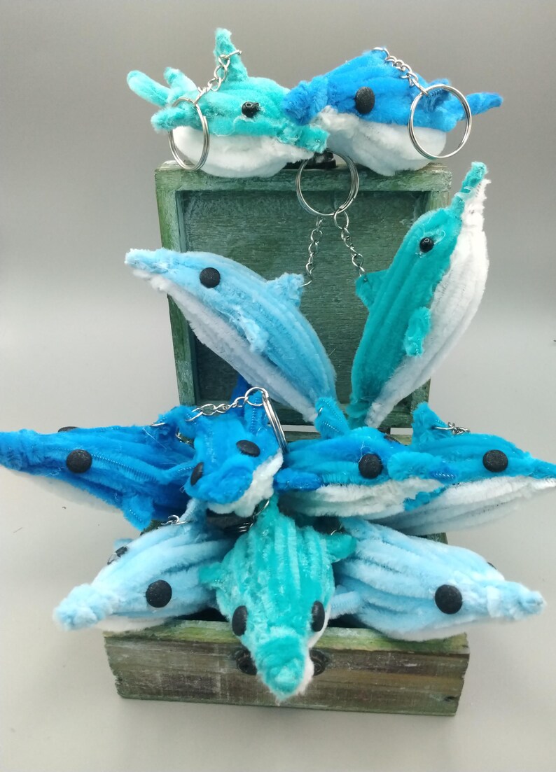 Parkinson's Fundraiser, Chenille Dolphin Keychain, Blue Metal Keyring ...