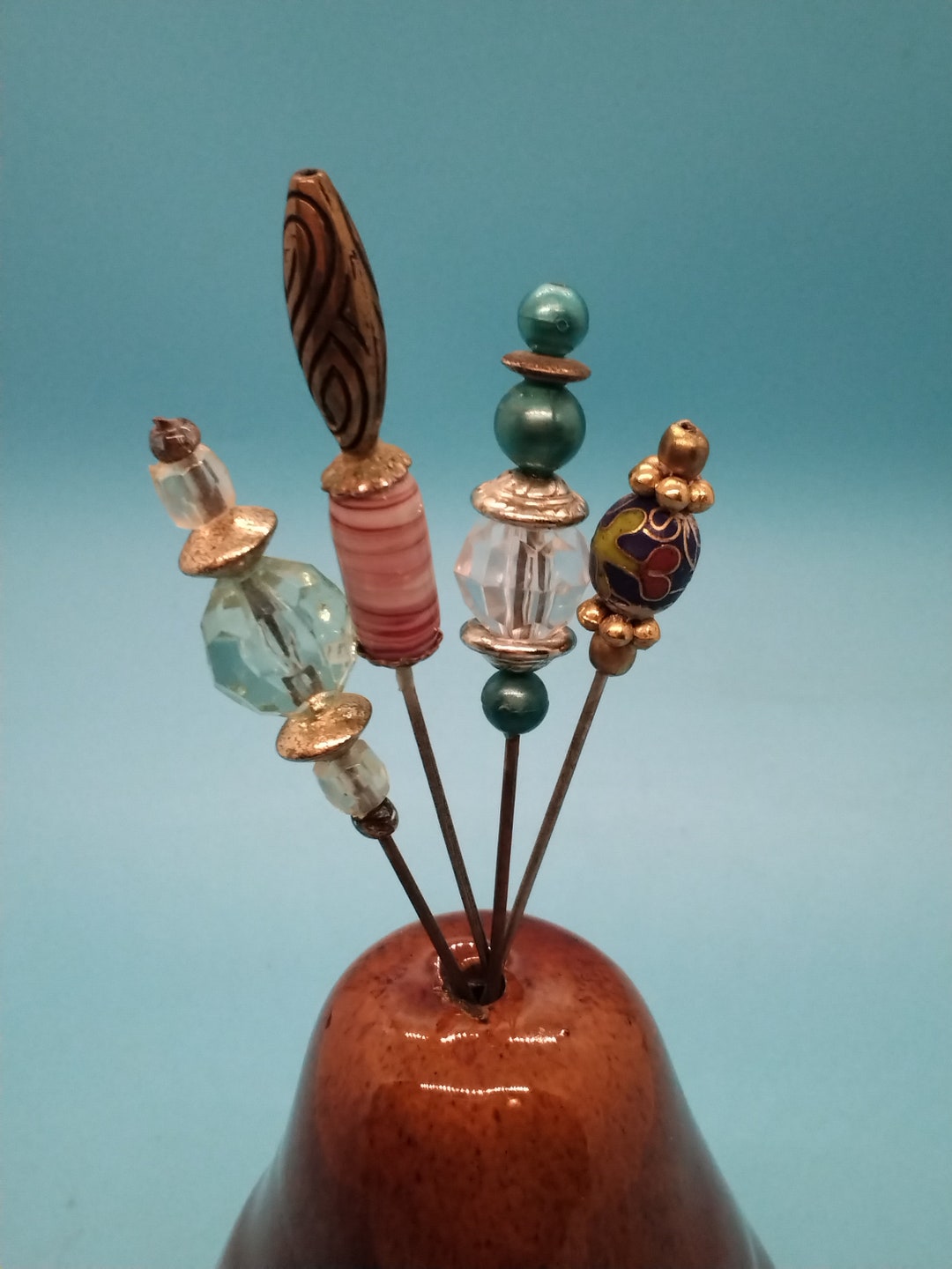 Vintage Beaded Hat Pins, Cloisonne, Glass, MCM 1950s, Choice of Four - Etsy