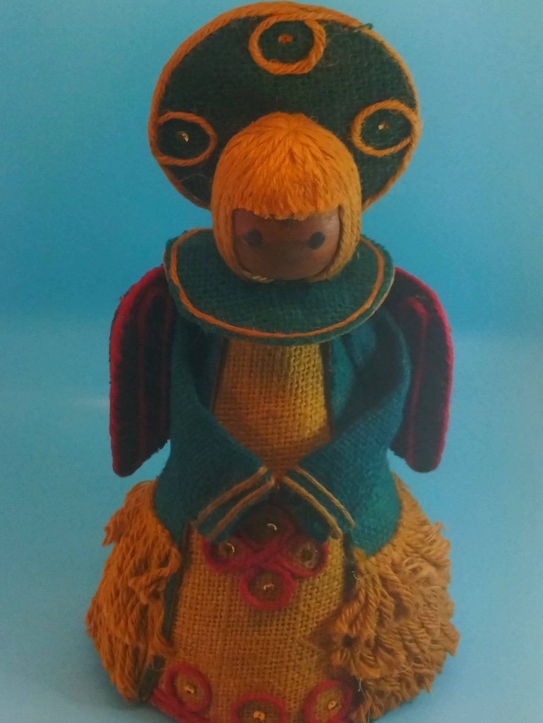 Home Decor, Blue Angel Tree Topper Christmas Tree Topper Burlap Twine ...