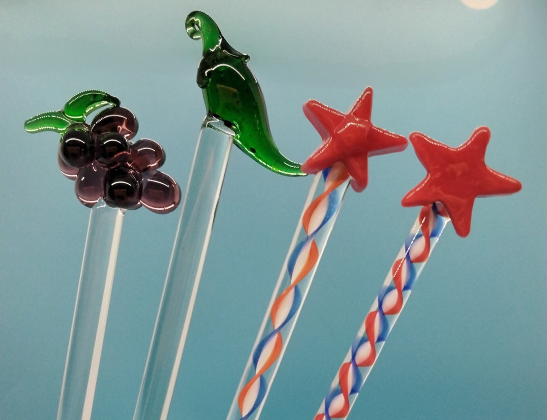 Art Glass, Stir Sticks, Swizzle Sticks, Handblown Glass, Lampworks Art ...