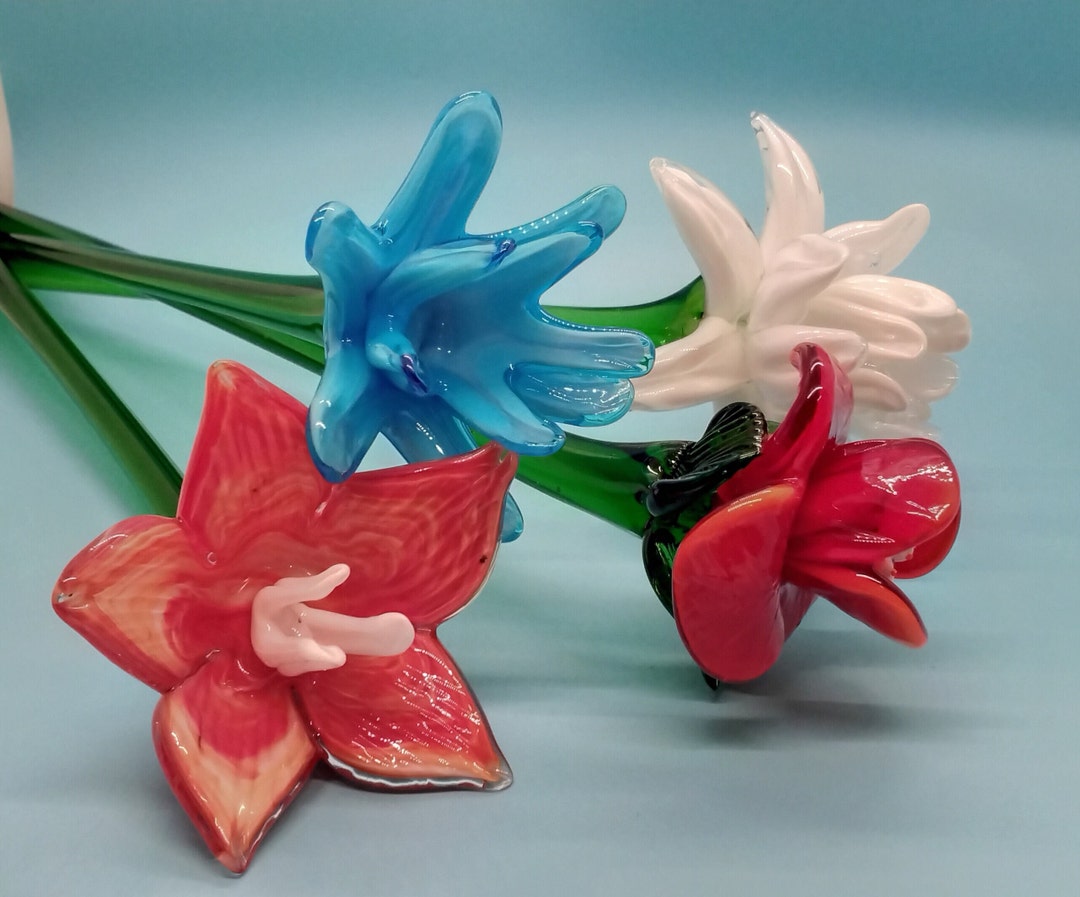 Art Glass, Flowers, Glass Flowers, Long Stem Flowers, Exotic Florals ...