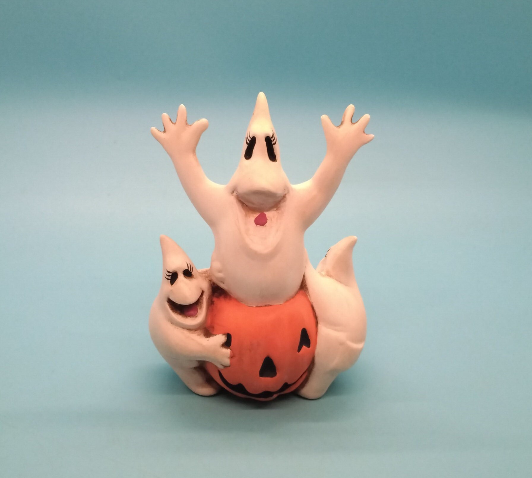 Figurines Ghosts Ghost Trio Pointy Head Ghosts Pumpkin - Etsy