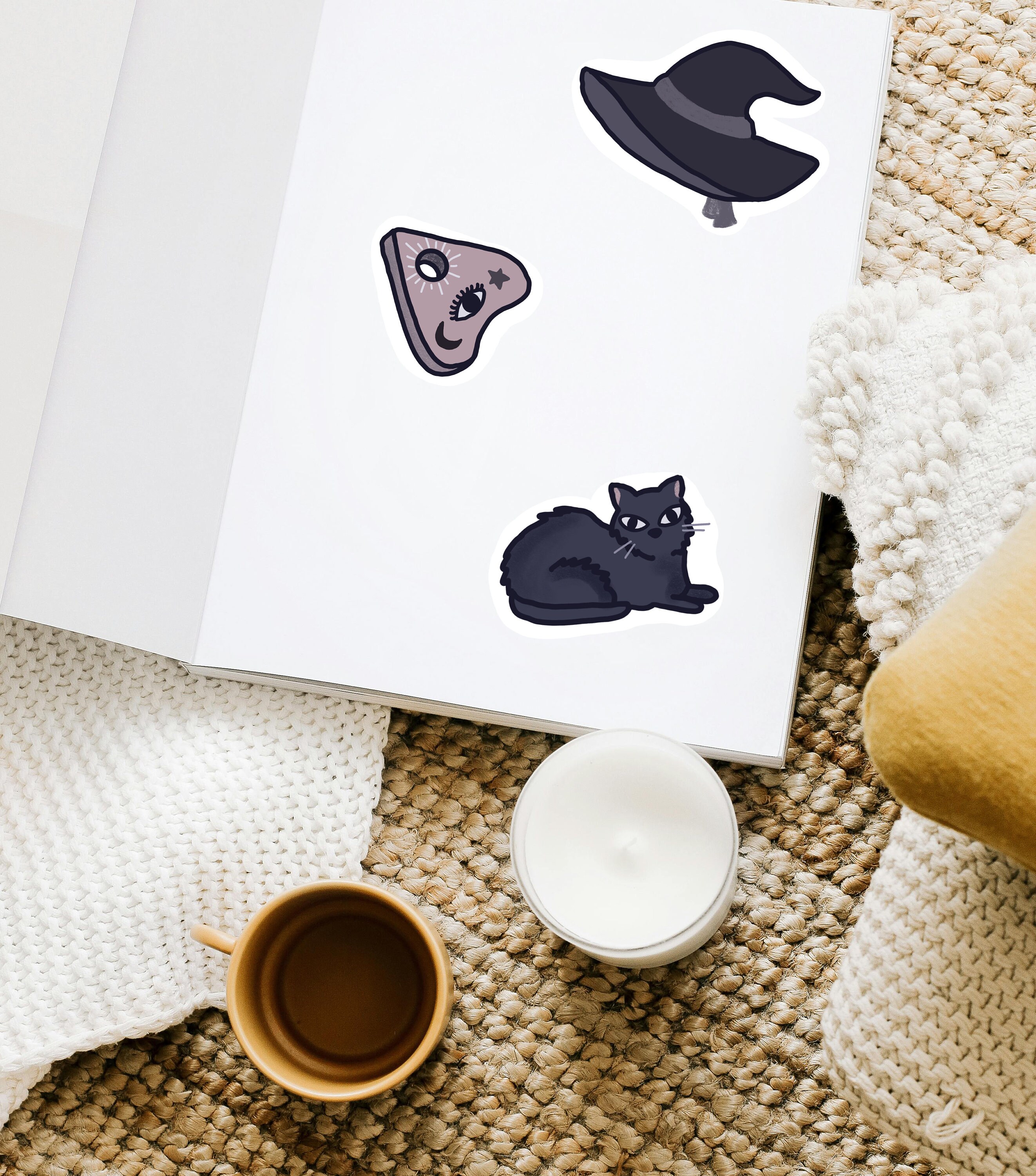 Printable Witchcraft Stickers, SVG Stickers, Print and Cut Witchy ...