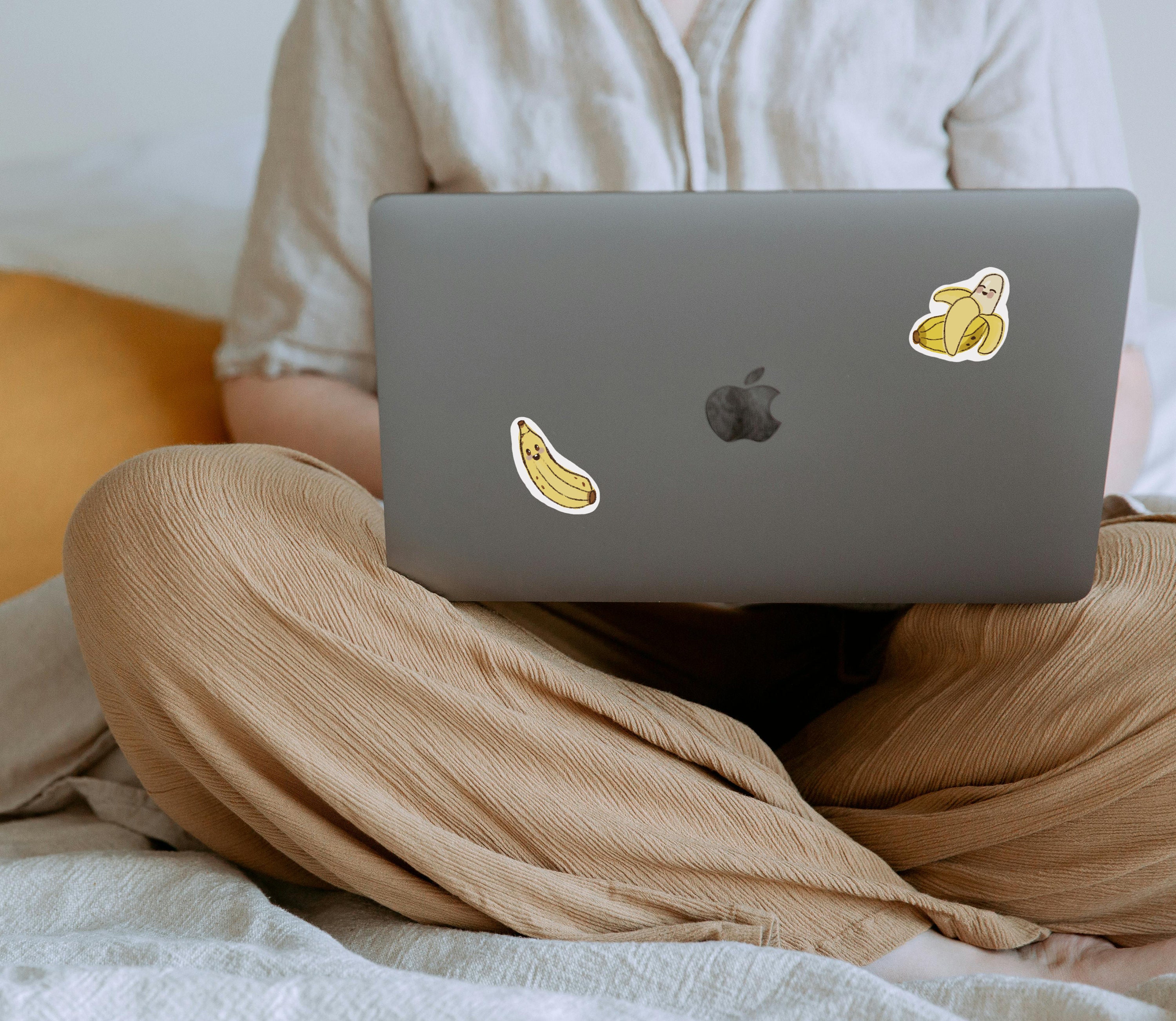 Printable Kawaii Banana Stickers, SVG Stickers, Print and Cut Banana ...