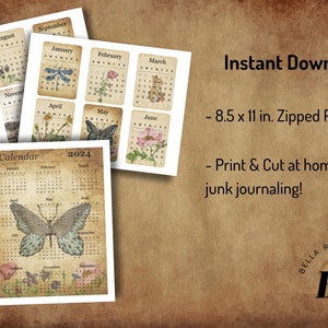 Naturalist Junk Journal Calendars, Add on Kit, Garden Journal ...