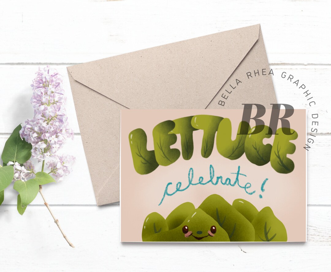 Lettuce Celebrate Card, Printable Thank You Card, Appreciation Card ...