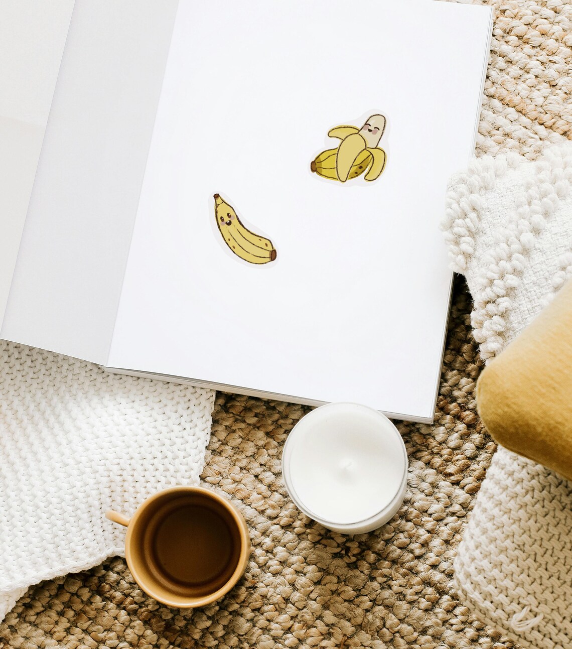 Printable Kawaii Banana Stickers, SVG Stickers, Print and Cut Banana ...