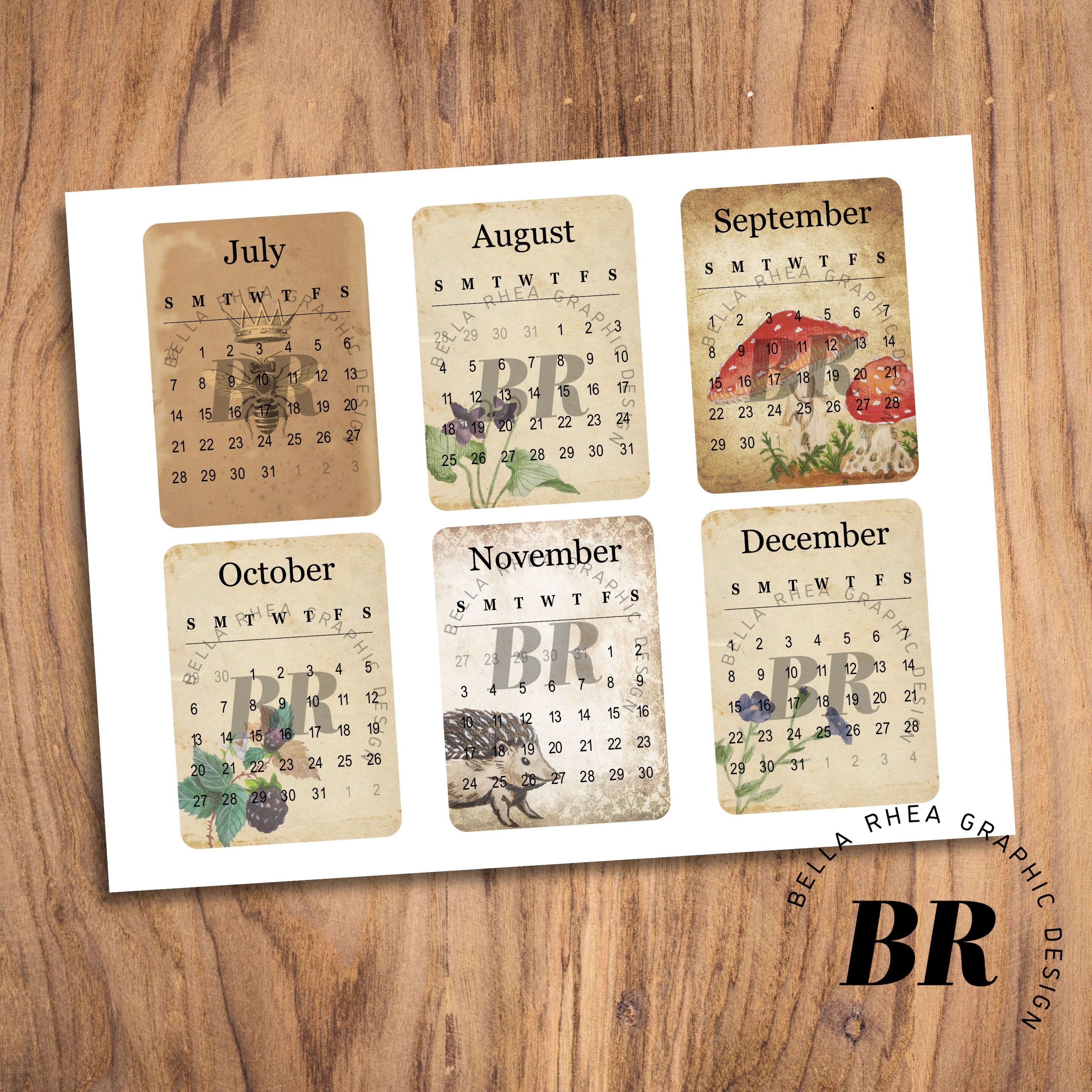 Naturalist Junk Journal Calendars, Add on Kit, Garden Journal ...
