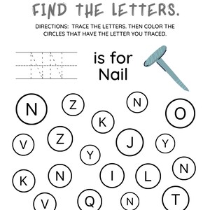 Alphabet Find the Letter Printable Worksheets - Etsy