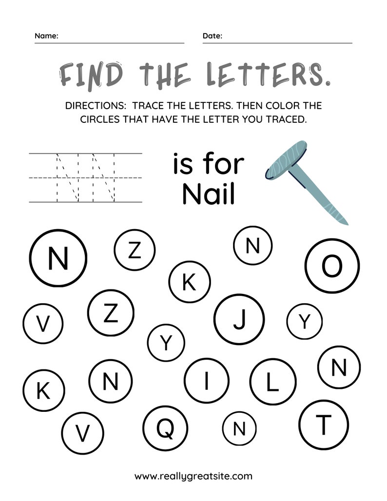 Alphabet Find the Letter Printable Worksheets - Etsy