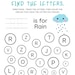 Alphabet Find the Letter Printable Worksheets - Etsy