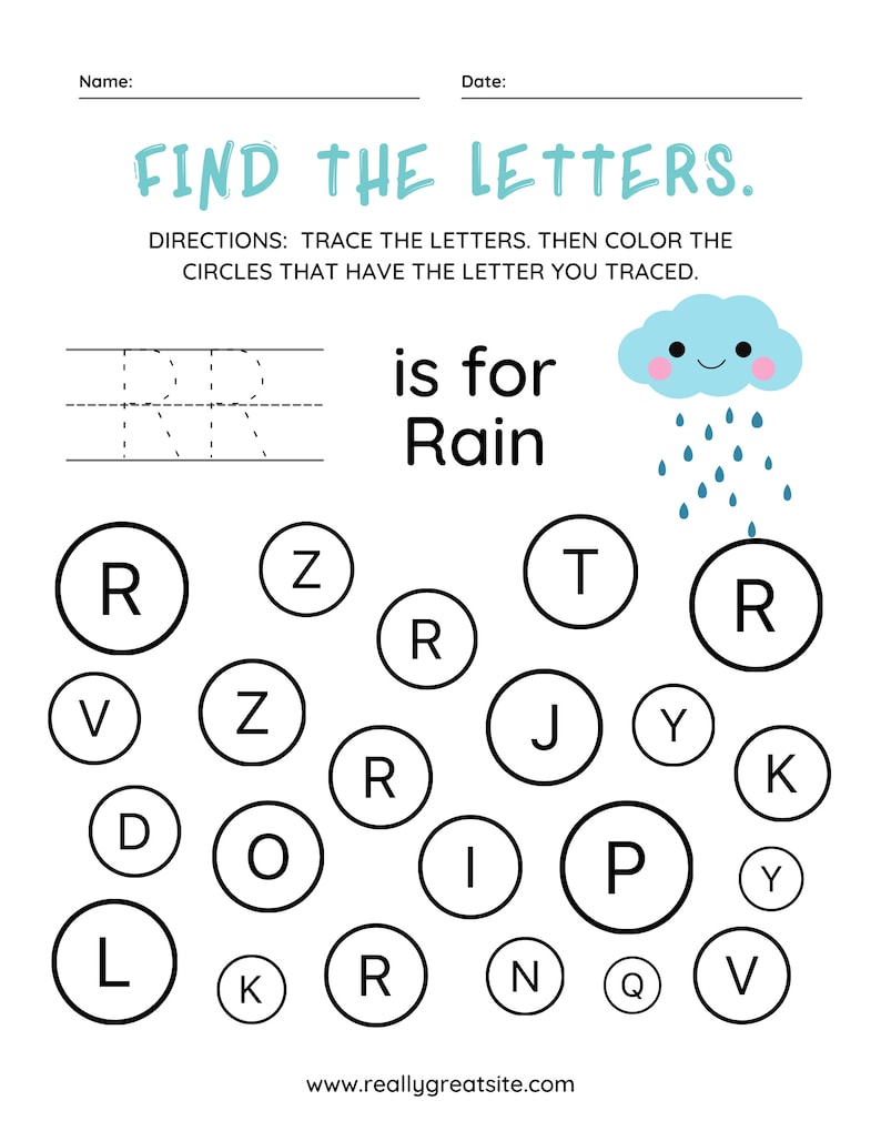 Alphabet Find the Letter Printable Worksheets - Etsy