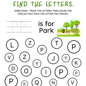 Alphabet Find the Letter Printable Worksheets - Etsy